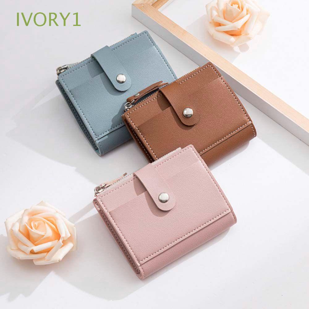 IVORY1 Slim Multi-Cards Holder Lady Mini Hasp Wallets Women Wallets ...