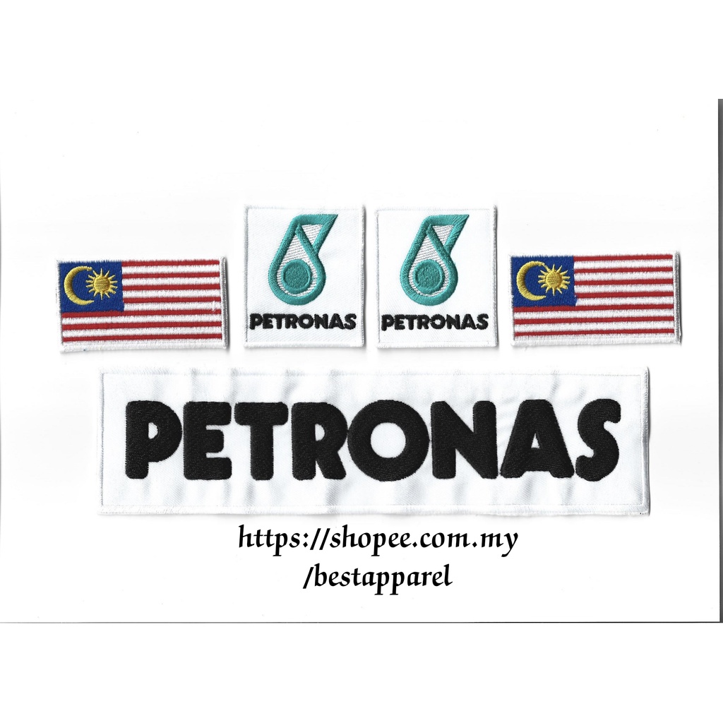 PETRONAS LOGO FLAG PETRONAS WORDING PATCH BADGE BATCH (All Sew On ...