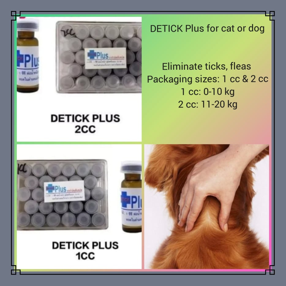 DeTick Plus Anti-Tick & Flea Spot-On Solution For Dogs And Cats (1cc ...