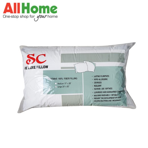 SC Deluxe Bed Pillow White With Multiple Sizes Variations | Shopee ...