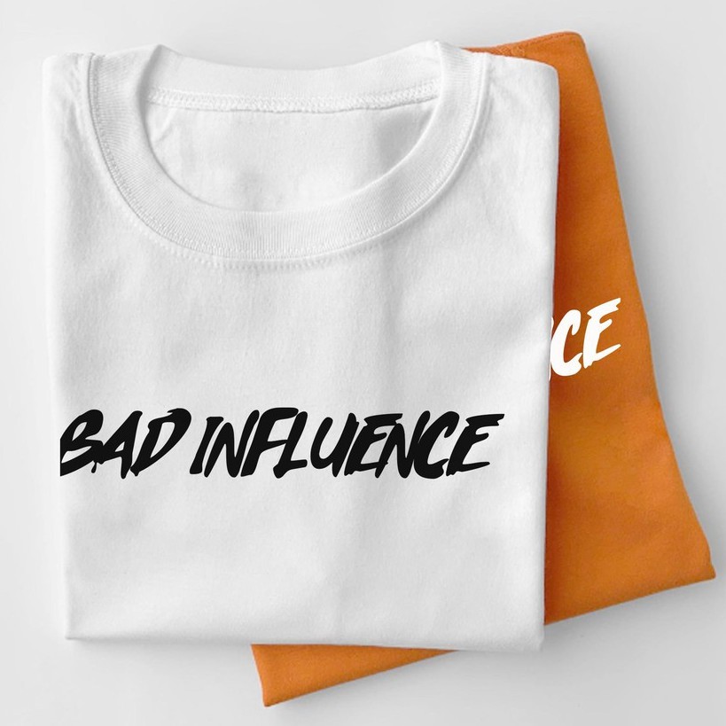 Bad Influence Aesthetic Statement Tees/Tshirt/Shirt Printed High ...