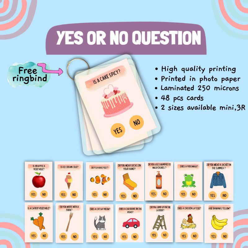 WH and Yes or No question speech therapy flash cards, vocabulary and ...
