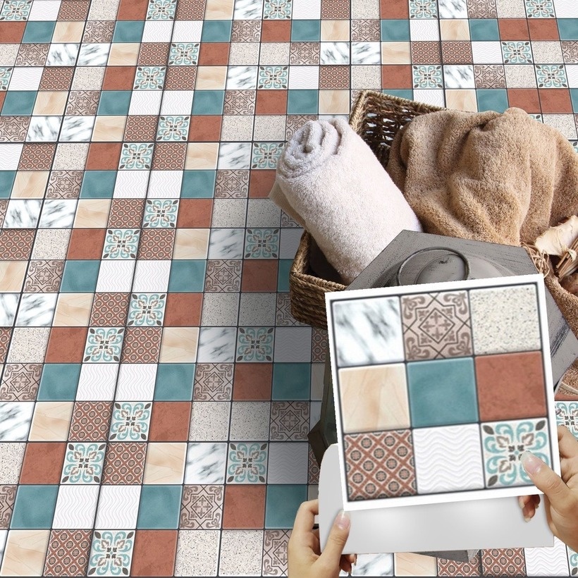 New Waterproof Non-Slip 3D Self-Adhesive Tile Stickers for Kitchen 3D ...