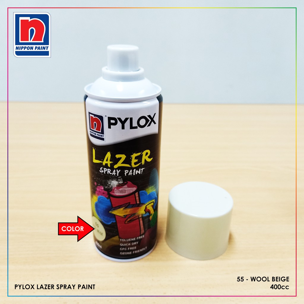 Pylox Lazer Spray Paint Wool Beige PLZ055 400cc | Shopee Philippines