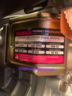 12HP / 16.5HP /20 HP YAMMA DIESEL ENGINE AIR COOLED ELECTRIC START ...