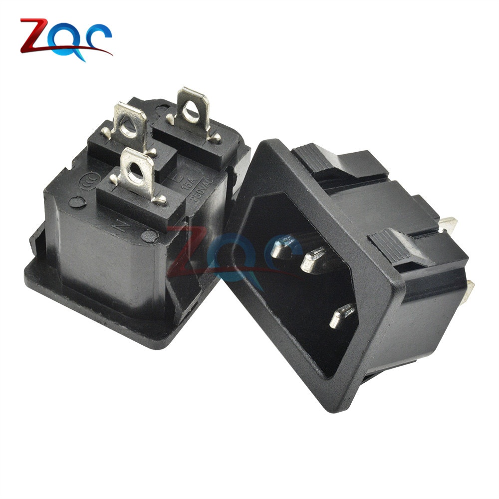 250VAC 10A AC power socket C14 Inlet Power Socket Connector Plug ...