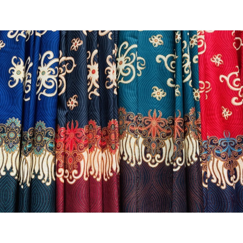 BATIK SILKY PER YARD | Shopee Philippines