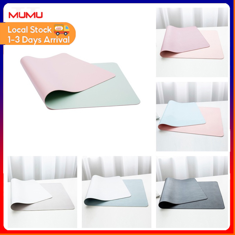 Mumu Double-Sided Large Mouse Pad Leather Waterproof Anti Slip Desk Mat ...