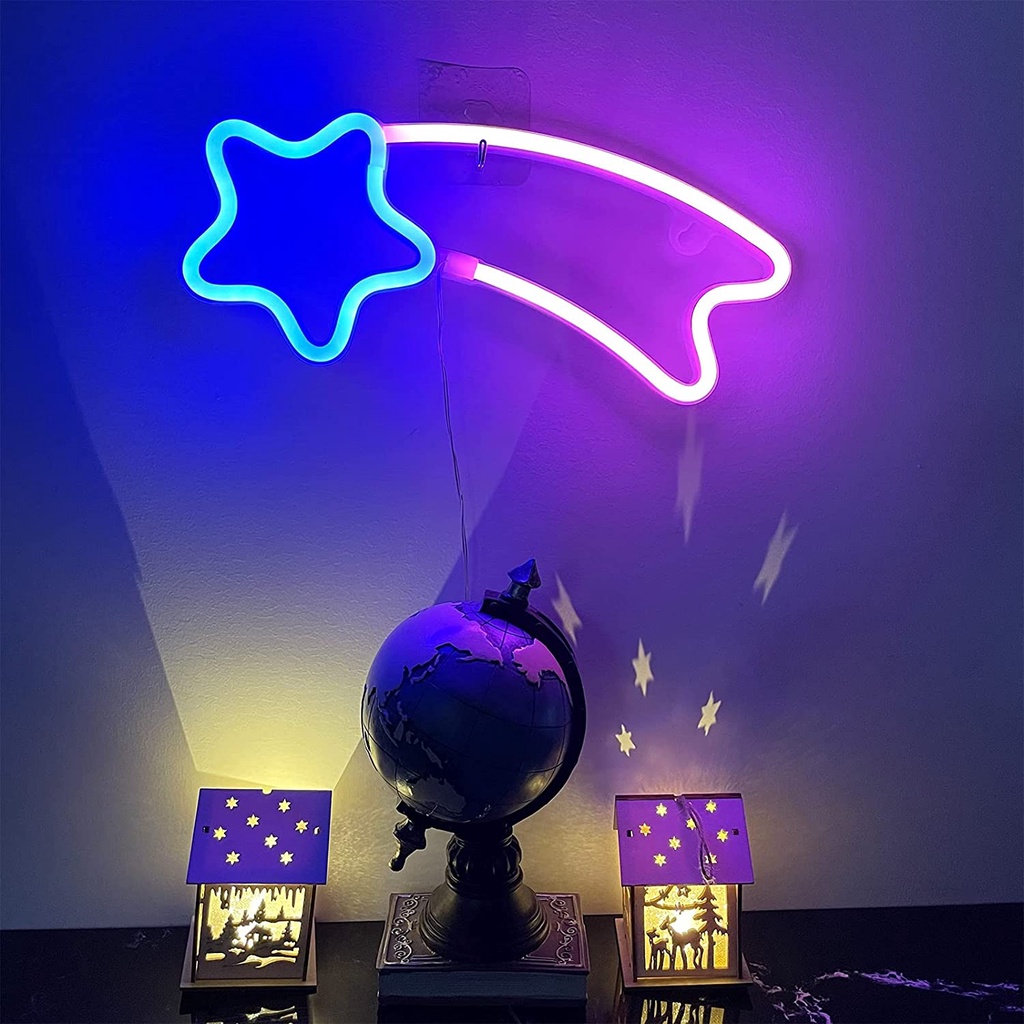 Meteor Neon Lights Meteor Neon Signs Neon Wall Signs Light Art for Home ...