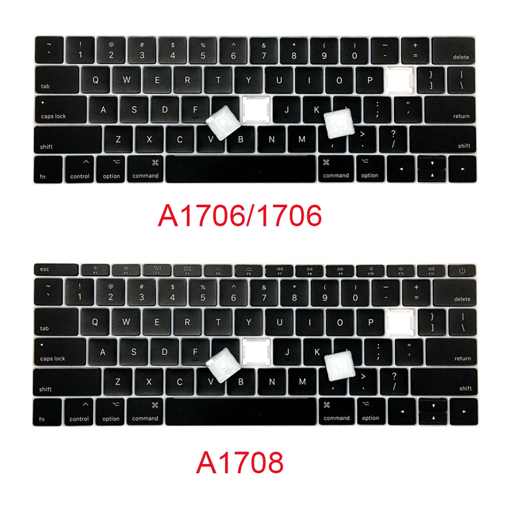 For Macbook Pro A1706 A1708 Keycap Kit Plastic Replacement Us Layout ...