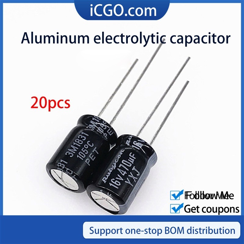 20pcs 10*13 aluminum electrolytic capacitor 330UF 470UF 35V ...