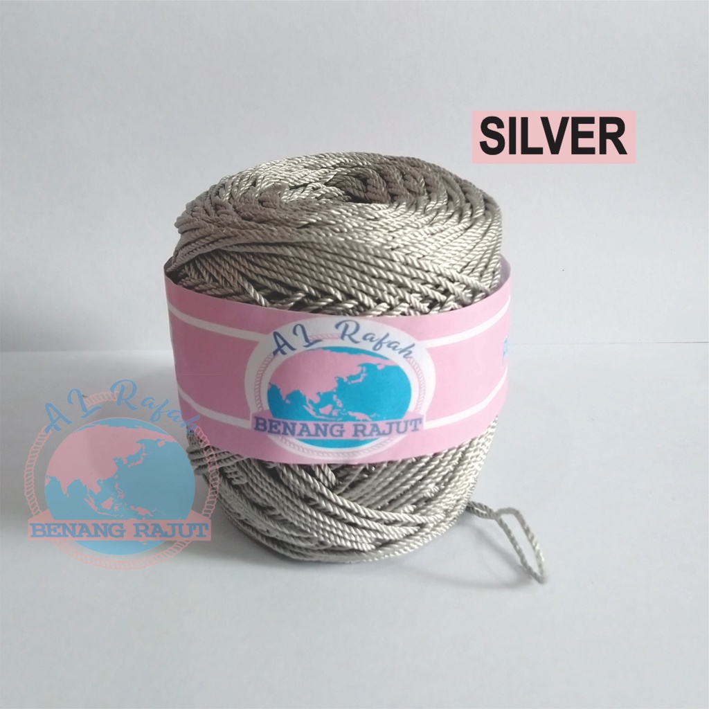 1 Roll D7 Polyester Silver Gloss Yarn For Crochet Shopee Philippines