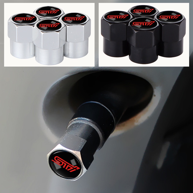 4pcs/set Aluminum Car Tire Cap Car Logo Hexagon Wheel Valve Stem ...