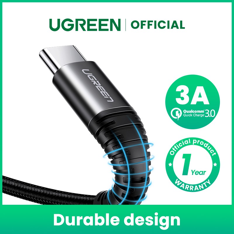 Ugreen 3A USB C Cable Fast Quick Charge Type-C Cable | Shopee Philippines