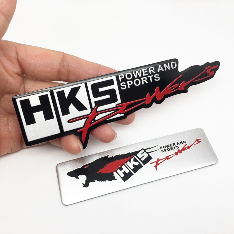 Car styling 3D Aluminum alloy Hks Stereo power Modified car stickers ...
