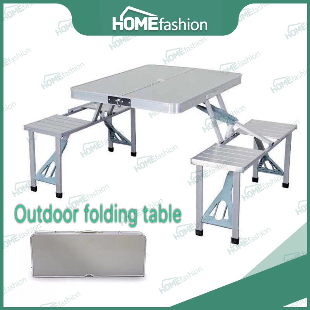 Kst foldable picnic tables easy folding aluminum with chair | Shopee ...