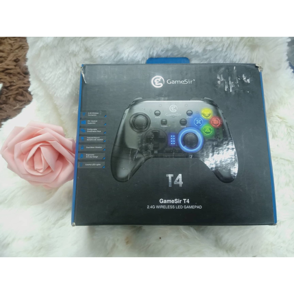 GAMESIR T4 RGB 2.4G Wireless LED Gamepad Multi-Platform Colorful Game ...