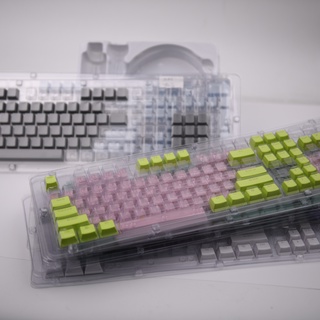 Two-color ABS transparent key cap keyboard special color personality 87 ...