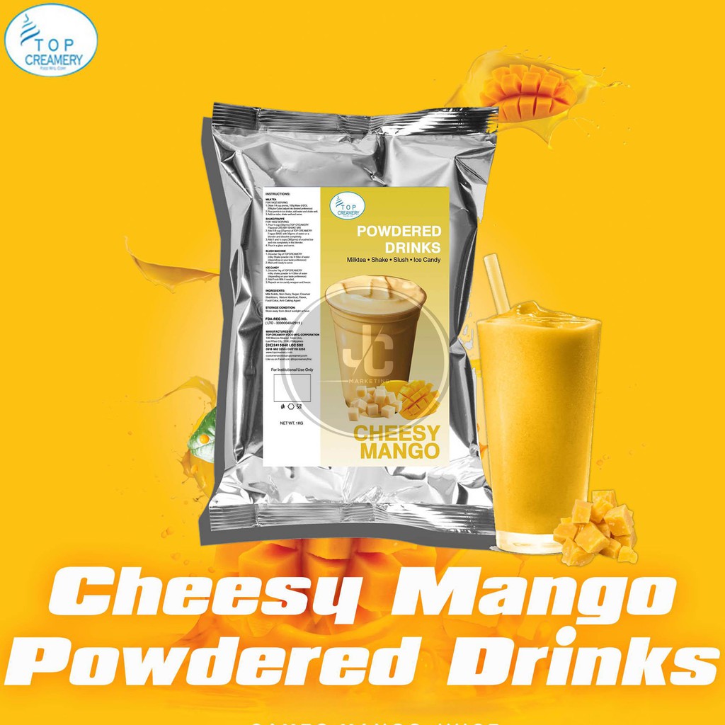 Top Creamery Cheesy Mango Powdered Drinks 1kilo | Milkshake Sha ...