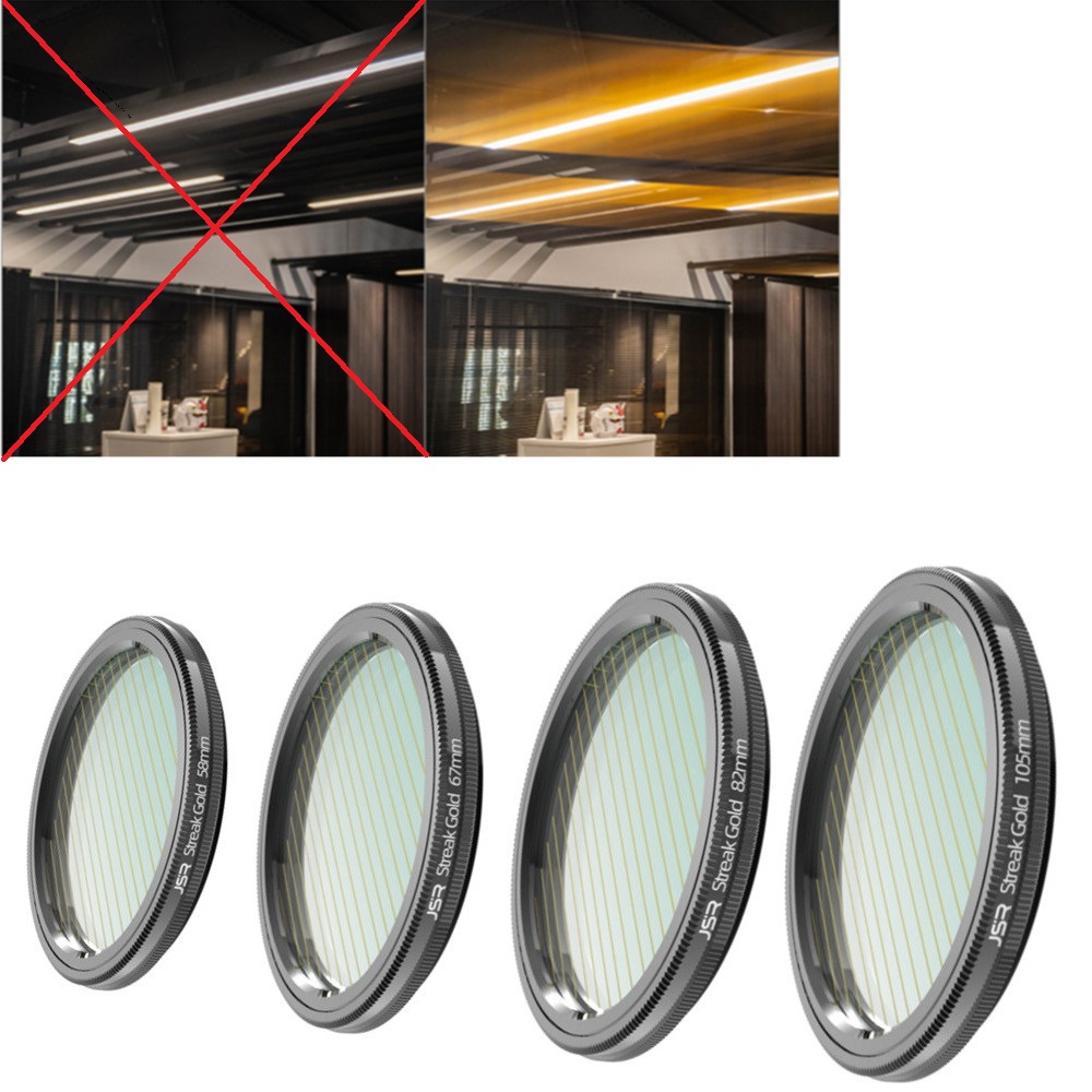 Glass Golden Streak Lens Filter Cinematic Flares Ray Light for Lens 49 ...