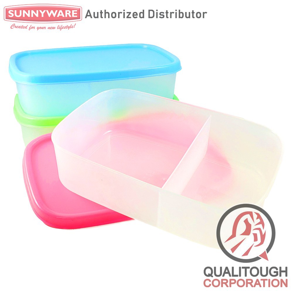 Sunnyware 257-A Lunch Box with Divider bento | plasticware plastic ...