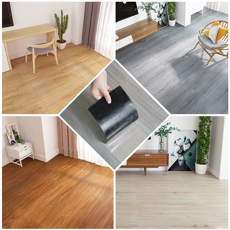New SXP Materials 91X15cm Wooden Design Vinyl Floor Stickers Adhesive ...