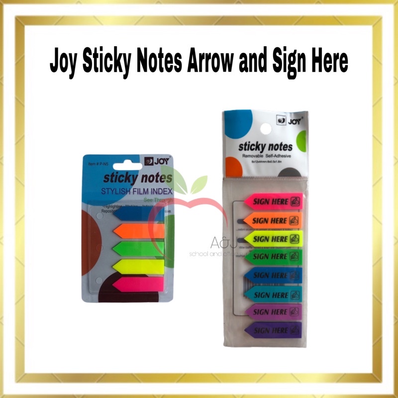 Joy Sticky Notes Arrow Sign Here | Shopee Philippines