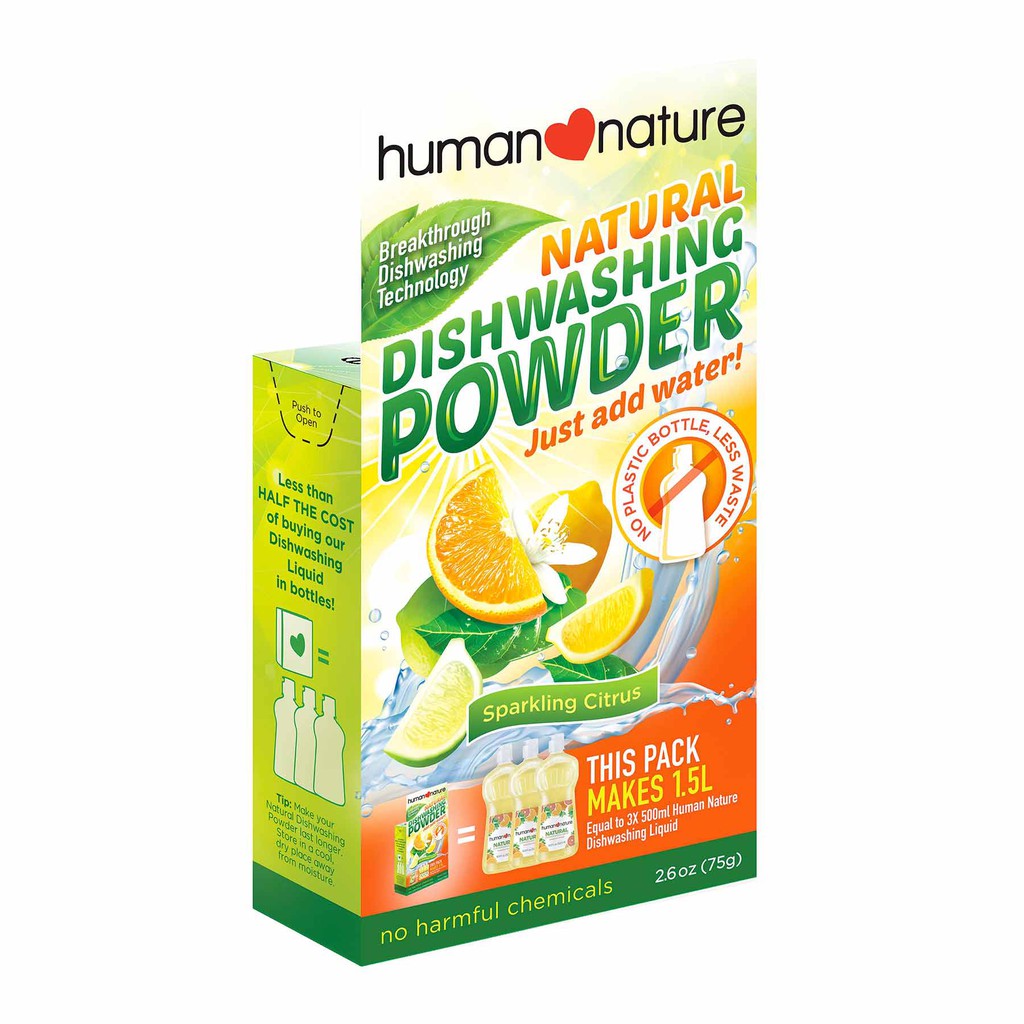 Human Nature Natural Dishwashing Powder 120g | Shopee Philippines
