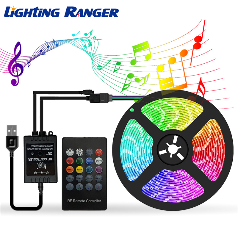 LED 20Key Music Controller Strip Light RGB5050 Music Light Strip Set ...