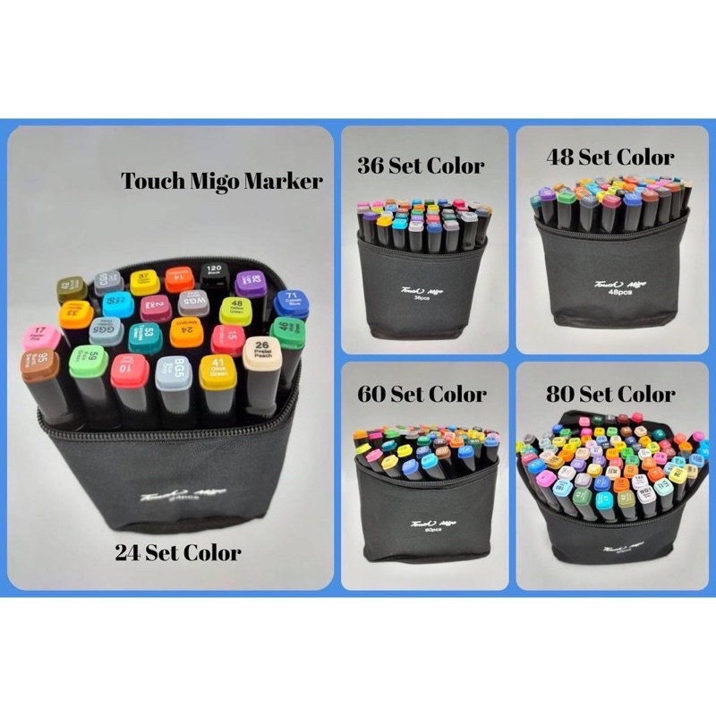 Kidult Select Touch Migo Color Set Graphic Twin Tip Marker Pen Set Art ...
