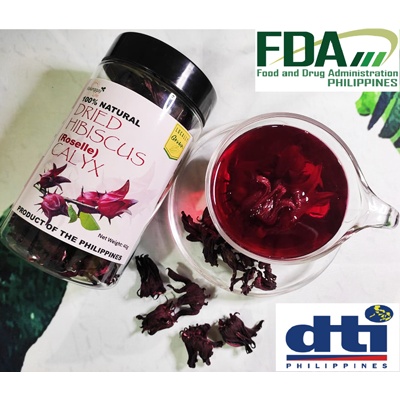 Hibiscus Tea (Roselle) 40g /Pure Locally-Grown/Farm-grown Natural Organic , dried dehydrated ...