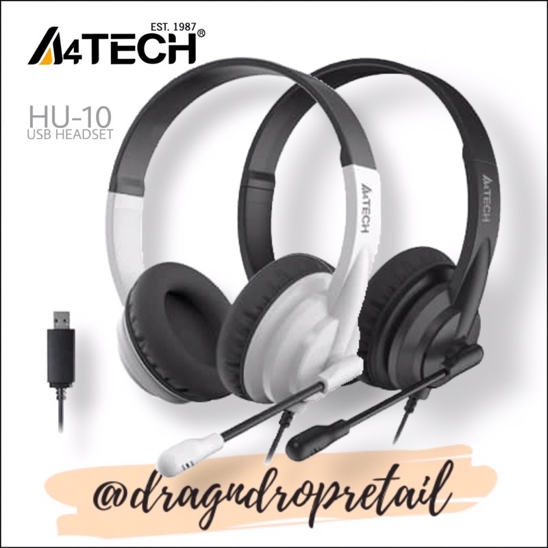 A4TECH HU-10 High Performance USB Headset Headphone with Noise ...