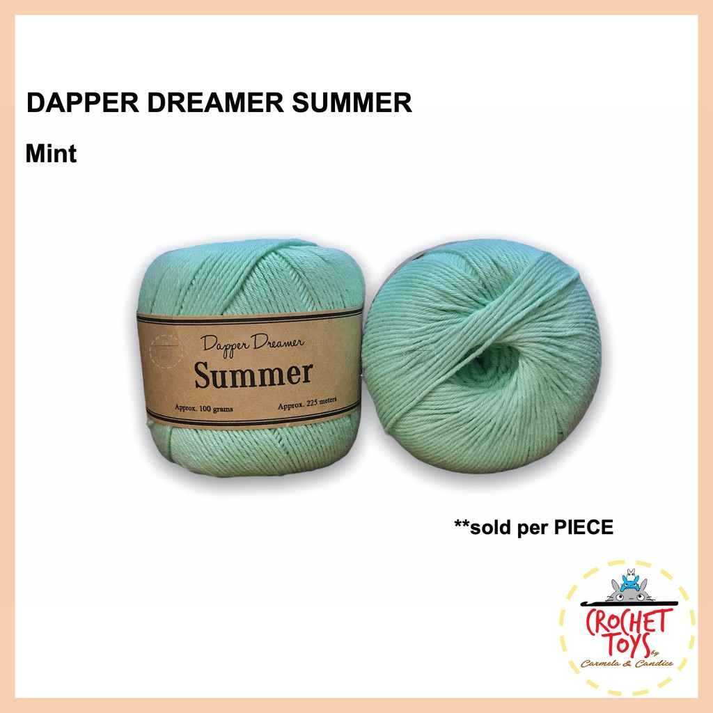 Mint Dapper Dreamer Summer Combed Cotton For Crochet or Knitting ...