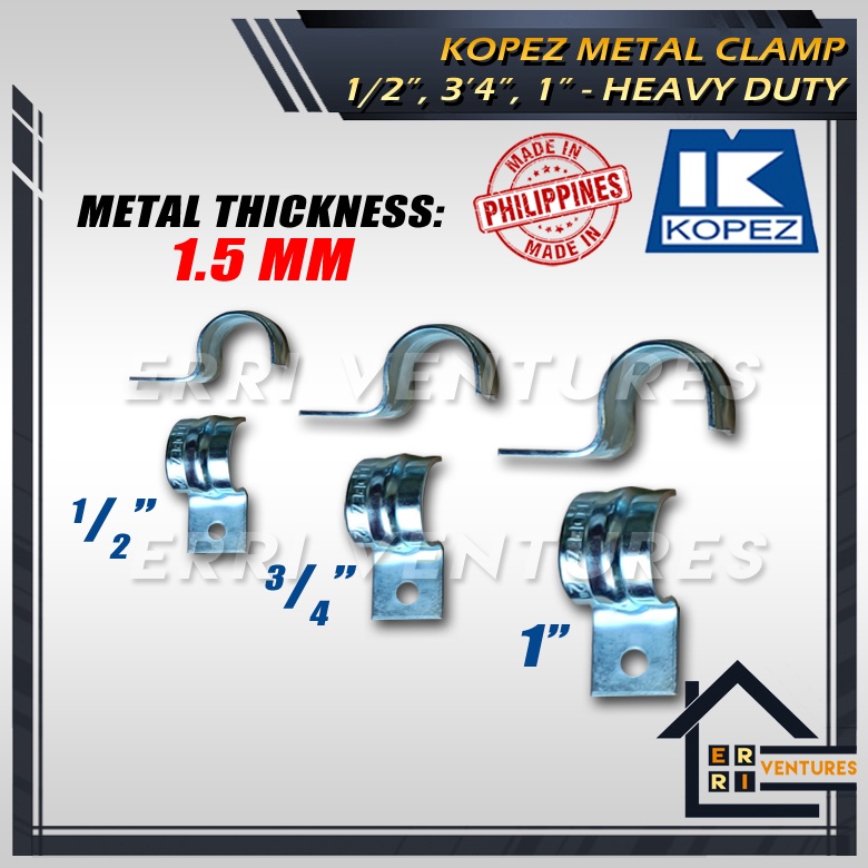 [Kopez] Conduit Metal Clamp - Single Hole (Heavy Duty) | Shopee Philippines