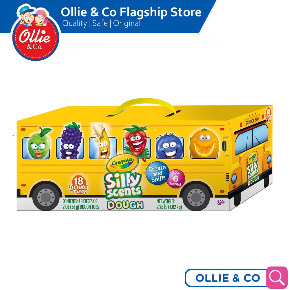 Crayola Silly Scent School Bus 18 x 2oz Dough for Kids 3 and up ...