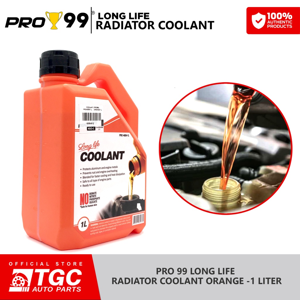 Pro 99 Long Life Antifreeze Coolant Ready to use Anti-Freeze Orange 1L | Shopee Philippines