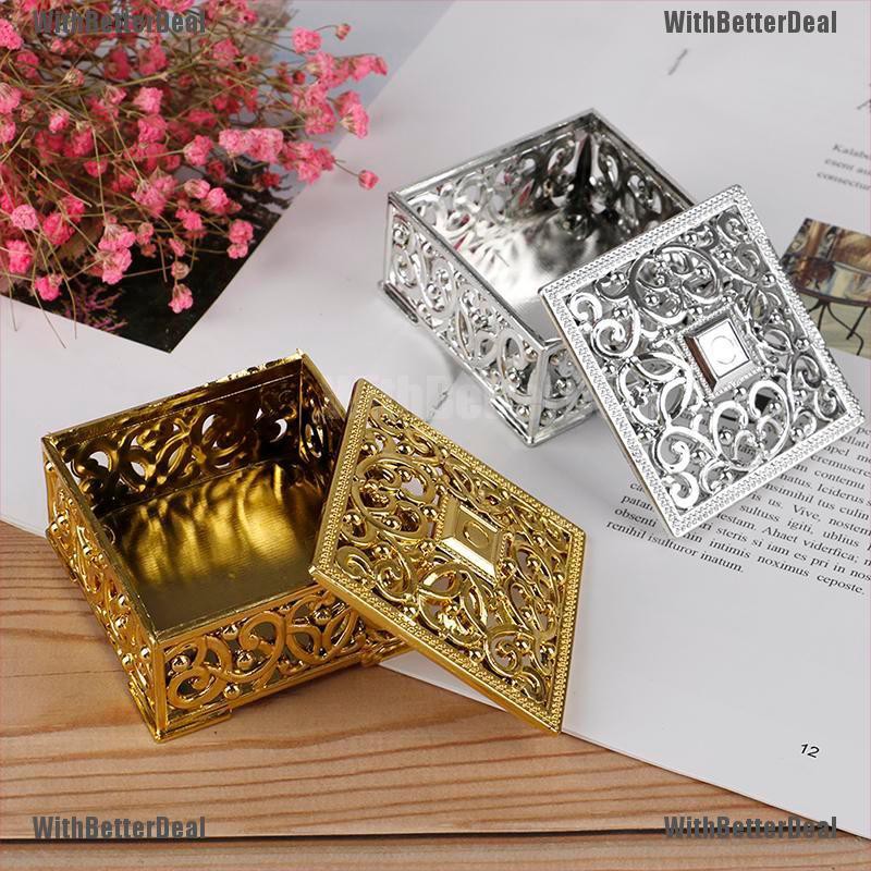 Plastic Treasure Trinket Box Square Candy Box Treasure Chest Wedding ...