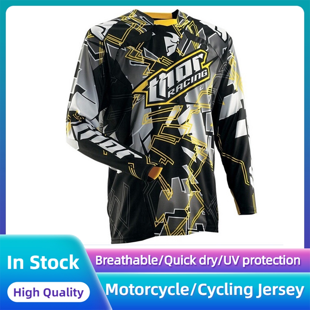 Men Thor Motocross Cycling Jersey Top Breathable Long Sleeve MTB ...