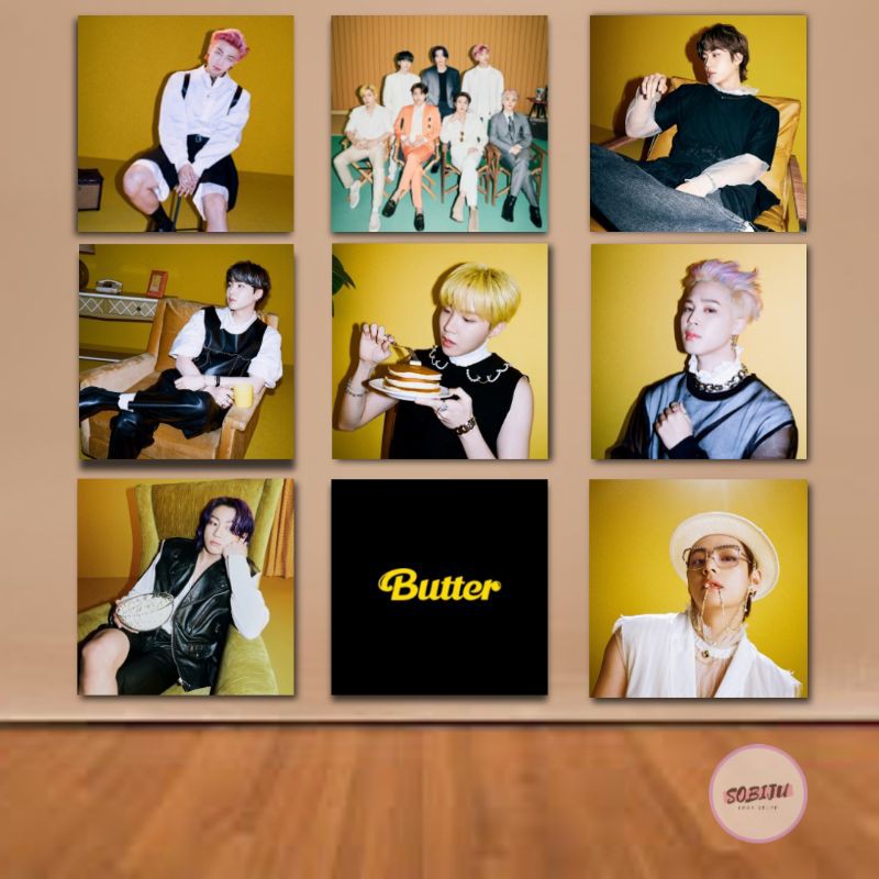 Art Carton 15x15cm BTS Butter Photo Teaser Poster Set for Fans | Shopee ...