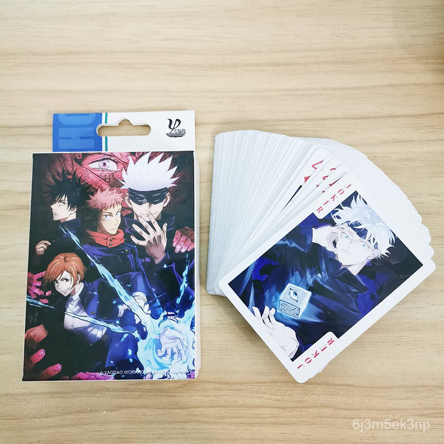 54 Pcs/Set Anime Jujutsu Kaisen Poker Cards Toy Gojo Satoru Cosplay ...