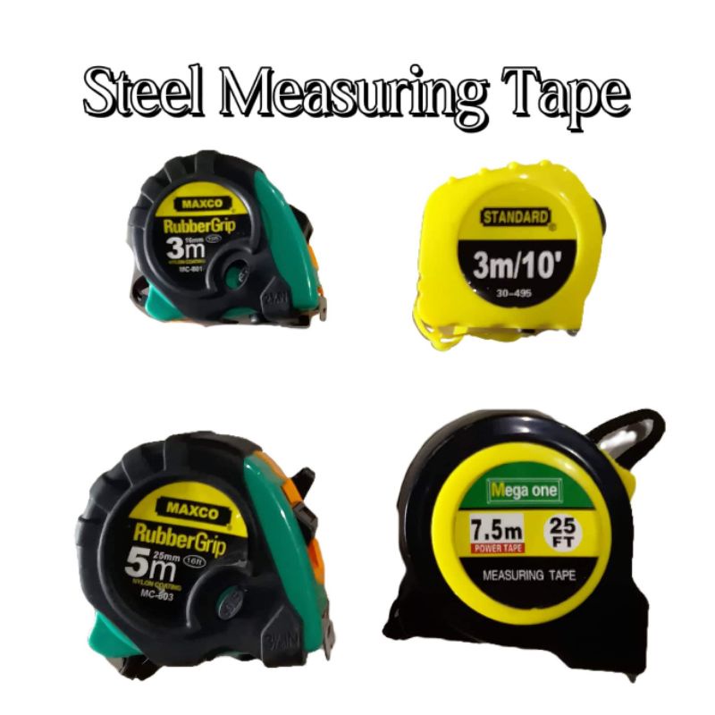STANDARD Steel Tape Measure 3m, 5m, 7m / METRO | Shopee Philippines