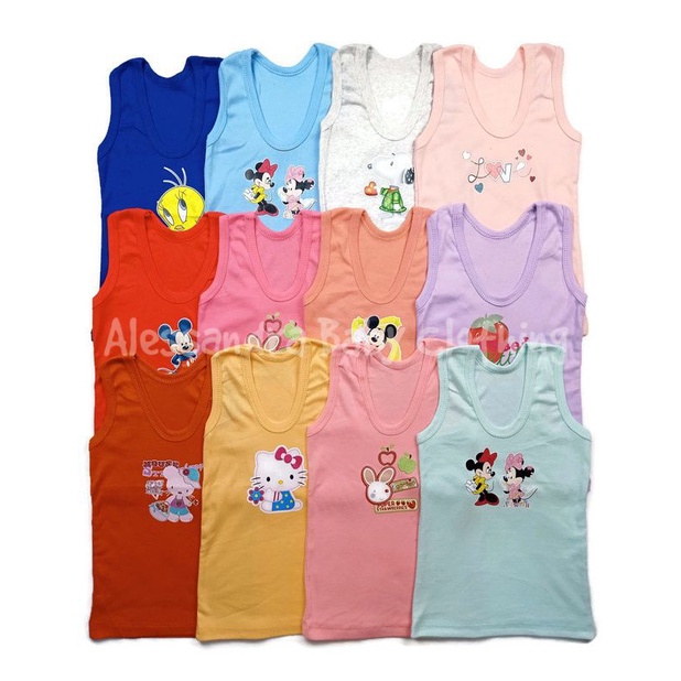 [KIDS] Pure Cotton Plain sando with Sticker Prints for Baby and Kids ...