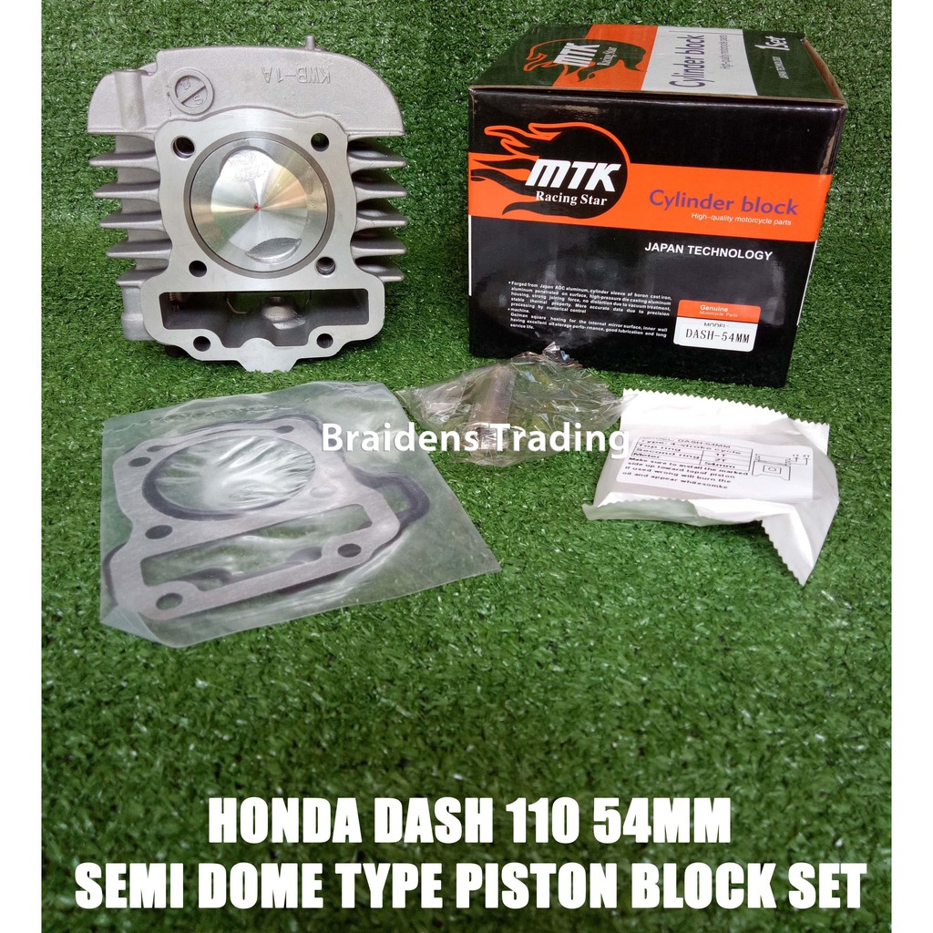MTK HONDA DASH 110 54MM SEMI DOME TYPE PISTON BLOCK SET | Shopee ...