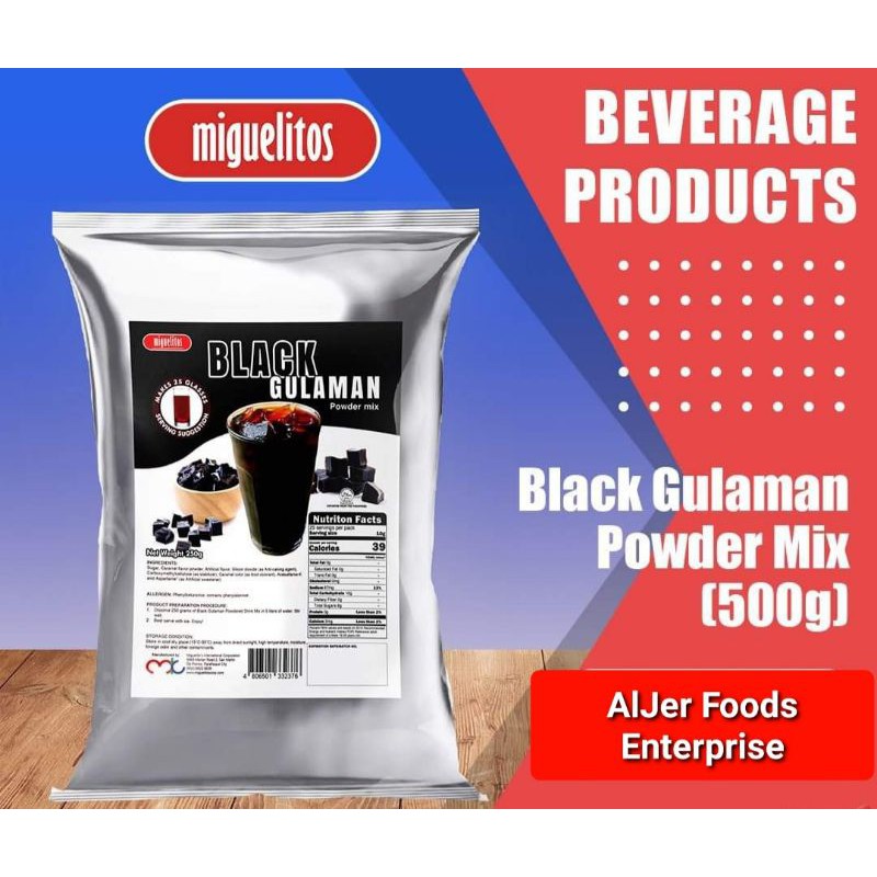 Black Gulaman juice powder drink mix (AlJer Foods Enterprise) | Shopee ...