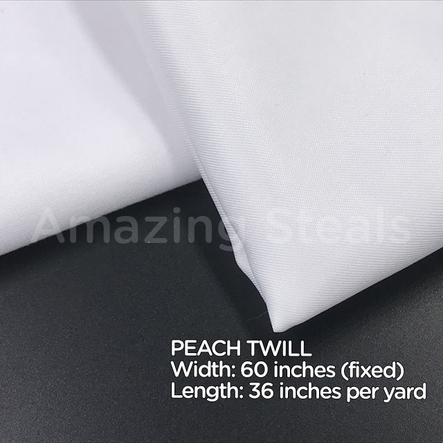 PEACH TWILL FABRIC CLOTH KANEBO RAW TELA PER YARD 60 INCH FIXED WIDTH ...