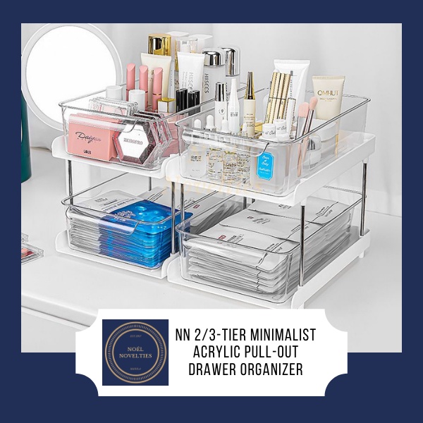 NN 2/3-Tier Minimalist Acrylic Multi-Functional Pull-Out Drawer Desk ...