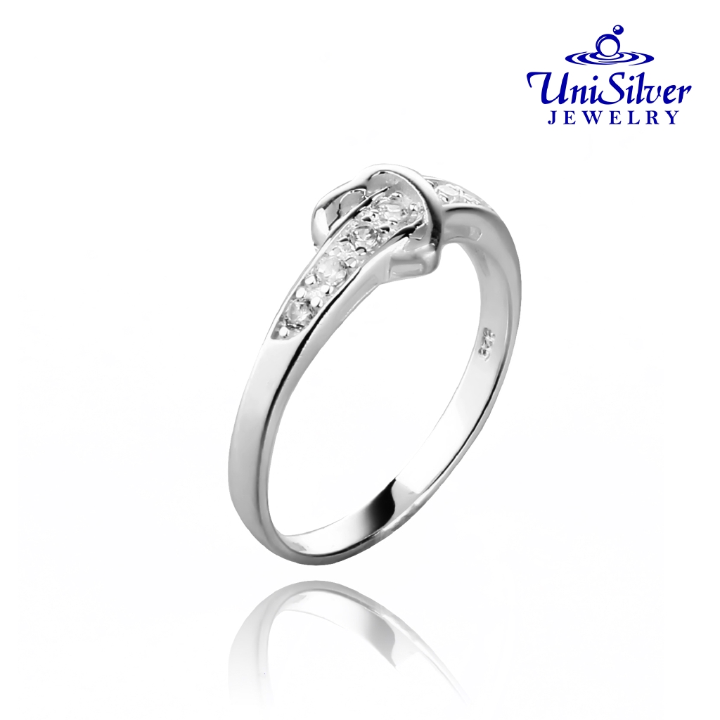Unisilver 925 Open Heart Ladies Ring (RS312-1001 148) | Shopee Philippines