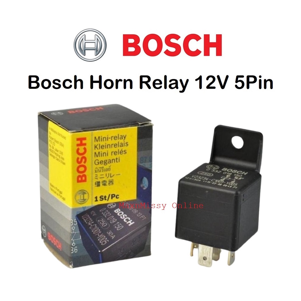 Original BOSCH Mini Relay 5pin 12V / 30A 100% Authentic Made in ...