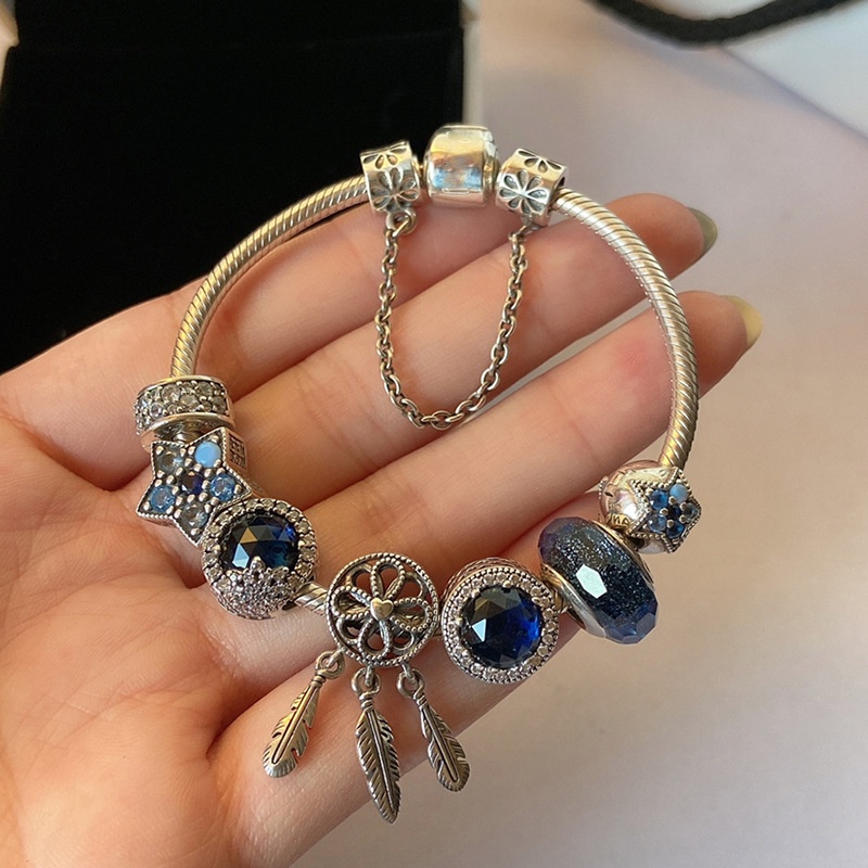 Blue Style Fit Original Pan Charms Bracelet For Women Dreamcatcher ...