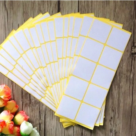 Blank Kraft WHITE Square Stickers (Sold per Sheet of 10 Stickers) EZNG ...